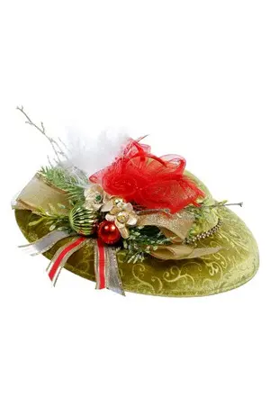 MARK ROBERTS Hat Ornament - Olive Green