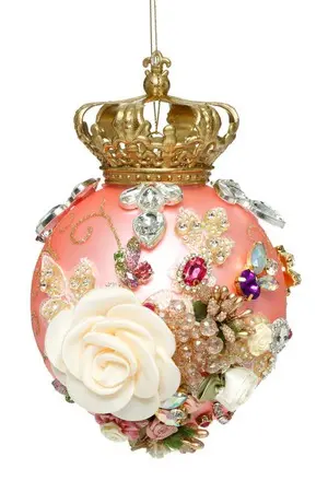MARK ROBERTS Crown Jewels Ornament - Light Pink