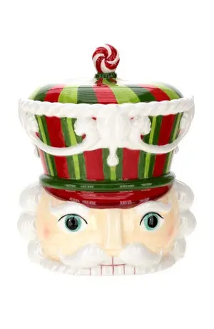 MARK ROBERTS Nutcracker Head Jar - Red