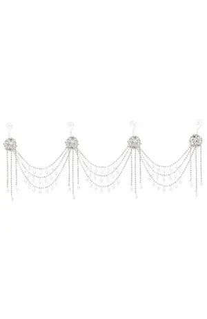 MARK ROBERTS Hanging Jeweled Garland - Silver