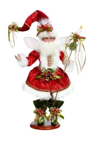 MARK ROBERTS Night Before Christmas Fairy On Base - Red