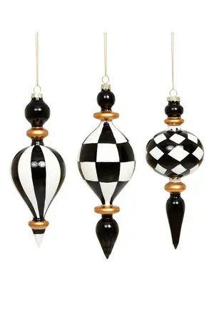 MARK ROBERTS Classic Stripes Finial - Black