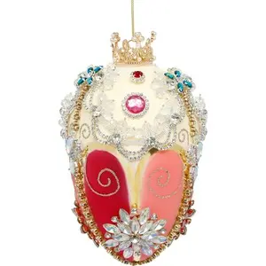 MARK ROBERTS Faberge Jewel Egg Ornament - Ivory