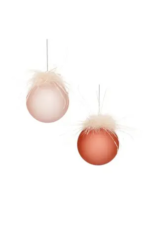 MARK ROBERTS Fancy Two Tone Ball Ornament - Rust/copper