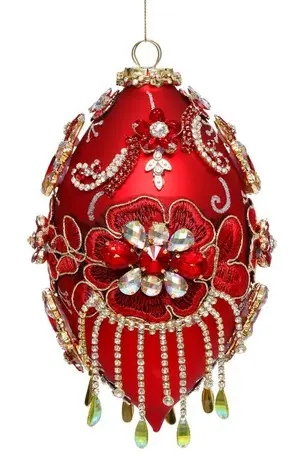 MARK ROBERTS King's Jewel Finial Ornament - Red