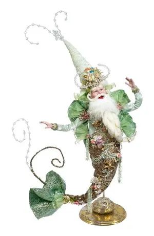 MARK ROBERTS Jewels Of The Sea Santa - Light Green