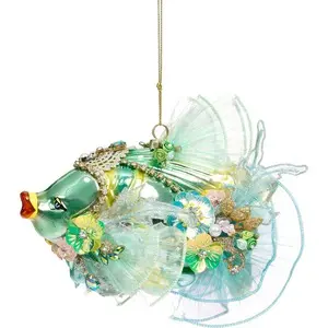 MARK ROBERTS Jewel Of The Sea Fish Ornament - Medium Green