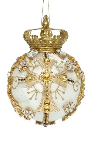 MARK ROBERTS Crown Jewels Ornament - Ivory