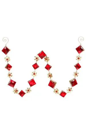 MARK ROBERTS Princess Jeweled Garland - Red