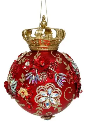 MARK ROBERTS Crown Jewels Ornament - Red