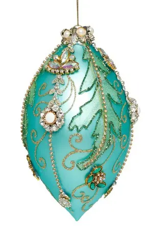 MARK ROBERTS Kings Jewel Finial Ornament - Turquoise