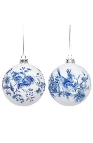 MARK ROBERTS Chinoiserie Ball Ornament - Blue