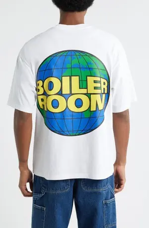 BOILER ROOM Globe Logo Graphic T-shirt