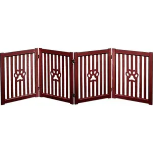 TRIMATE 4-panel Dog Wooden Foldable Gate