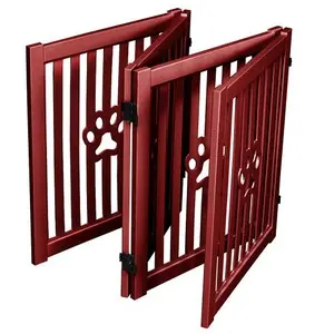 TRIMATE 4-panel Dog Wooden Foldable Gate