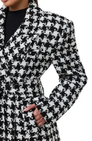 Naked Wardrobe Houndstooth Trench Coat