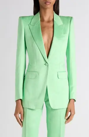TOM FORD TOM FORD Duchesse Satin Blazer Summer Green