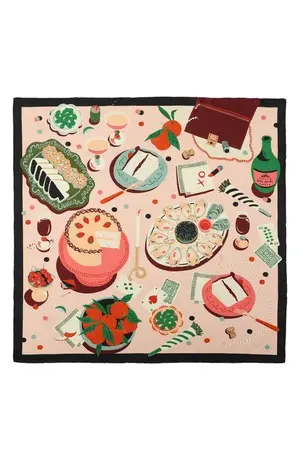 Kate Spade New York Festive Party Square Silk Scarf - Multi