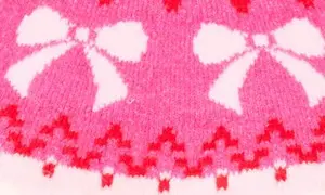 CECE DUPRAZ Heart Bow Fair Isle Sweater