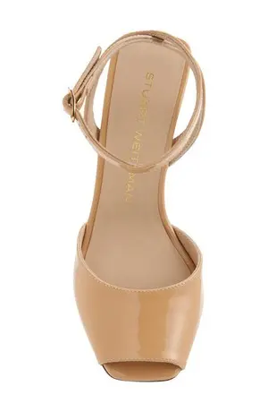 STUART WEITZMAN Val Ankle Strap Sandal - Adobe