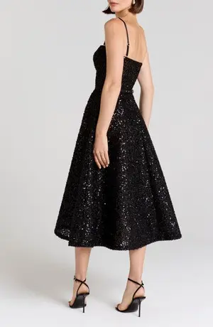 NADINE MERABI Marilyn Rhinestone Cocktail Dress