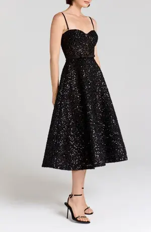 NADINE MERABI Marilyn Rhinestone Cocktail Dress