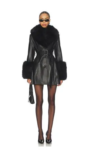 SUSANNA CHOW Roxy Leather Coat