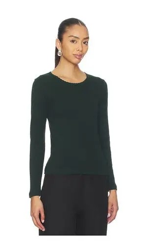 LESET Pointelle Slim Fit Long Sleeve