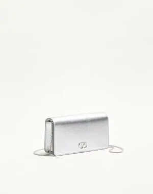 Valentino Garavani Vlogo Signature Mini Shoulder Bag - Silver