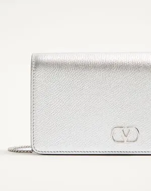 Valentino Garavani Vlogo Signature Mini Shoulder Bag - Silver