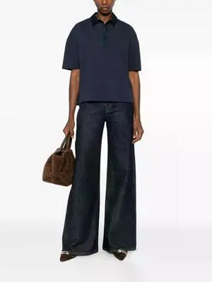 Max Mara Nave Buttoned-collar Polo Top