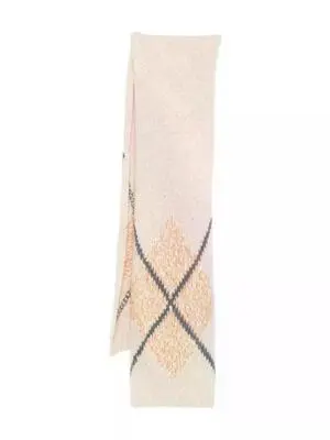Eleventy Argyle Scarf - Neutrals