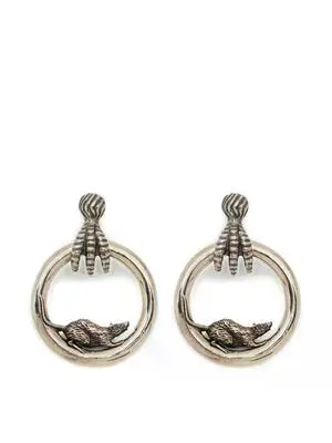 Enfants Riches Déprimés Rat Hoop Earrings - Silver