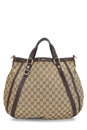Gucci Original Gg Crystal Abbey Convertible Hobo - Brown