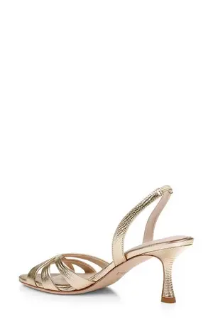 L'Agence Colwill Slingback Sandal - Gold Lizard