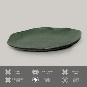 PORTO BRASIL Shallow Bio Oval Platter Medium Set Of 4