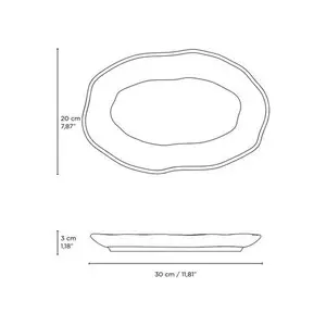 PORTO BRASIL Shallow Bio Oval Platter Medium Set Of 4