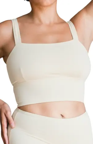 PROCLAIM Organic Cotton Square Neck Bralette Natural