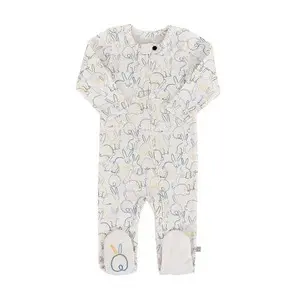 FINN + EMMA Organic Zip-up Footie - Off White