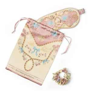 ASPINAL OF LONDON Silk Eye Mask And Scrunchie Set - Pink