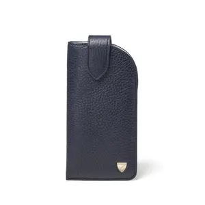 ASPINAL OF LONDON Glasses Case With Tab - Navy