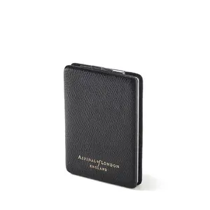 ASPINAL OF LONDON Purse Mirror In Soft Saffiano - Black