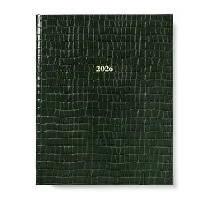 ASPINAL OF LONDON 2026 A4 Leather Diary - Green