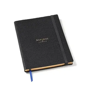 ASPINAL OF LONDON A5 Softback Notebook In Ever Pebble - Black