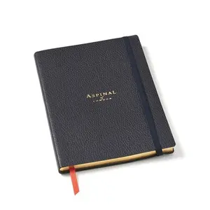 ASPINAL OF LONDON A5 Softback Notebook In Ever Pebble - Navy