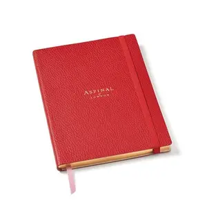 ASPINAL OF LONDON A5 Softback Notebook In Ever Pebble - Red