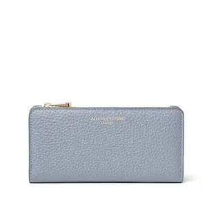 ASPINAL OF LONDON Mayfair® Large Credit Card Wallet In Ever Patent Croc - Blue