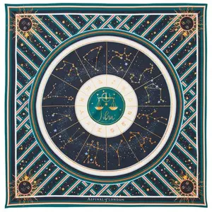 ASPINAL OF LONDON Scorpio Zodiac Silk Scarf In