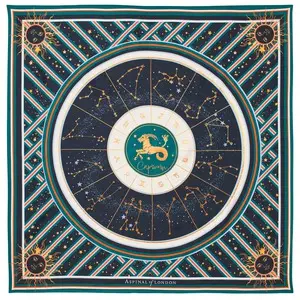 ASPINAL OF LONDON Libra Zodiac Silk Scarf In