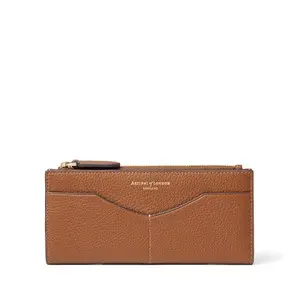 ASPINAL OF LONDON Large Hudson Wallet In Forest Pebble - Tan